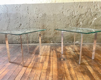 Mcm Glass End Table - Etsy