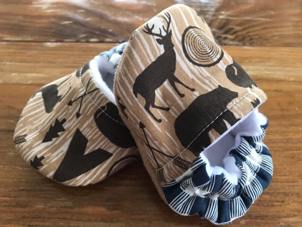 Woodlands Adventure -- Crib Shoes/booties - Etsy