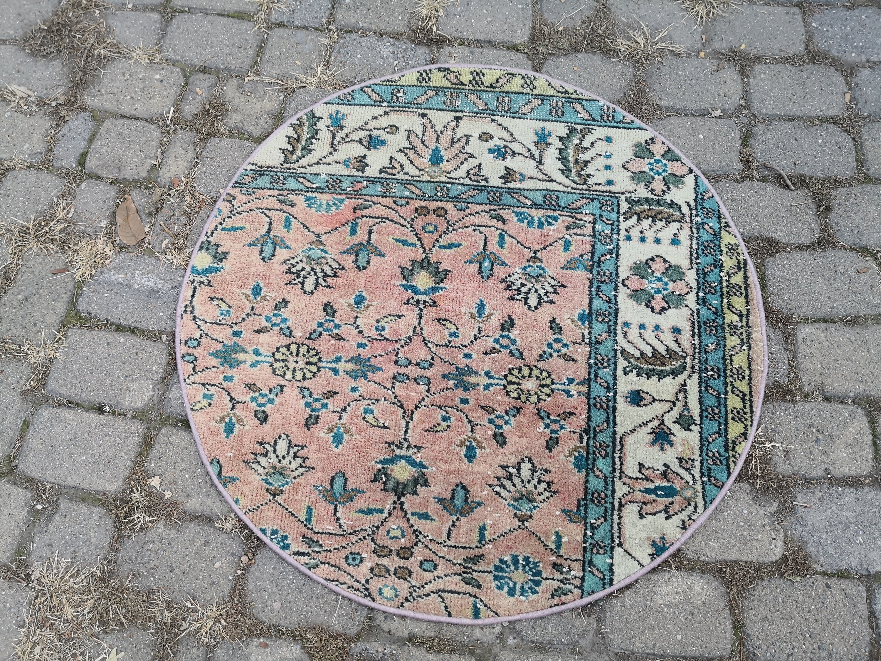 Anatolian Round Rug 33x33 Inches Turkish Anatolian Rug Circle Rug ...