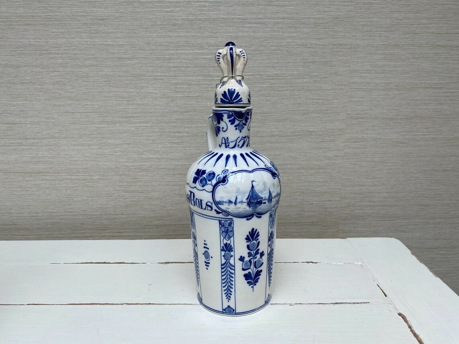 Delft Antique Pitcher / Jug with Stopper Blue & White | Etsy
