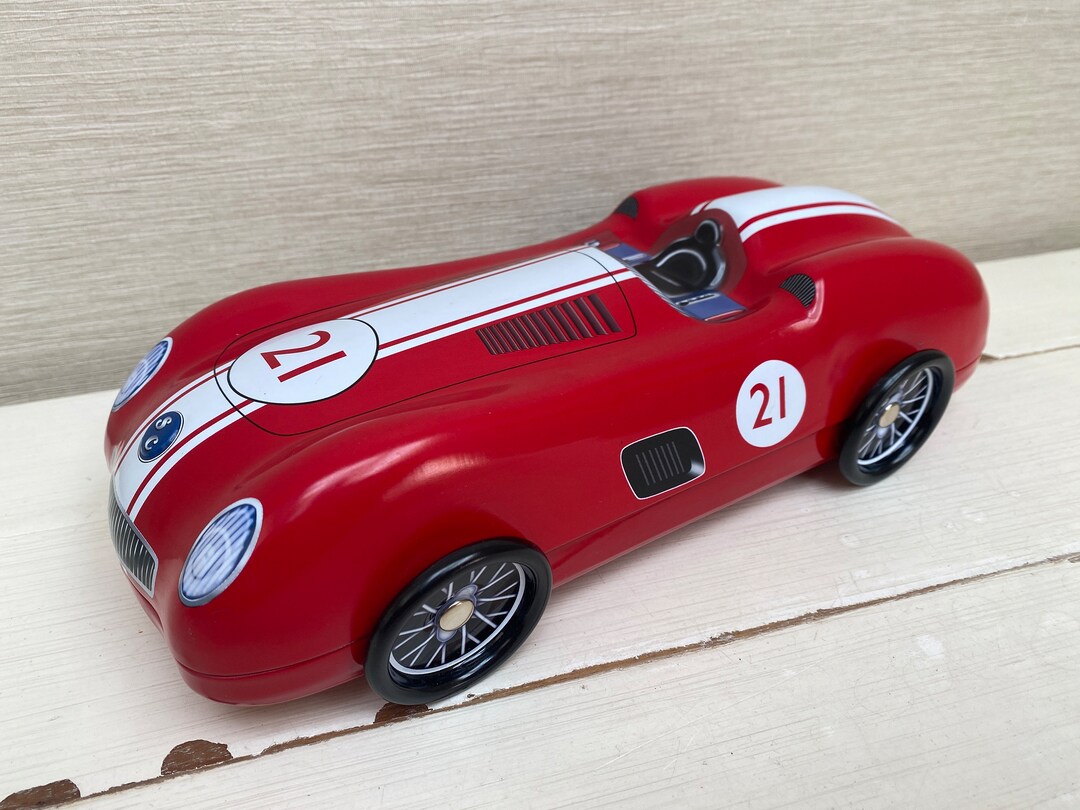 Silver Crane Co Red Racing Car 21 Empty Sweets Tin - Etsy