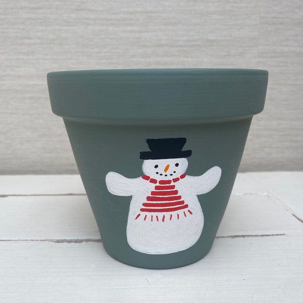 Terracotta Snowman - Etsy