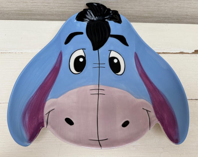 Disney Winnie the Pooh Eeyore 3D Ceramic Plate (preloved and Chipped ...