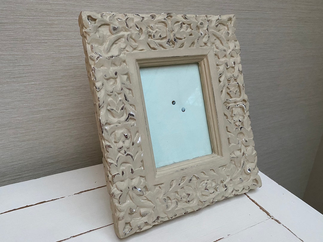 Shabby Chic Beige Wooden Thick Photo Frame - Etsy