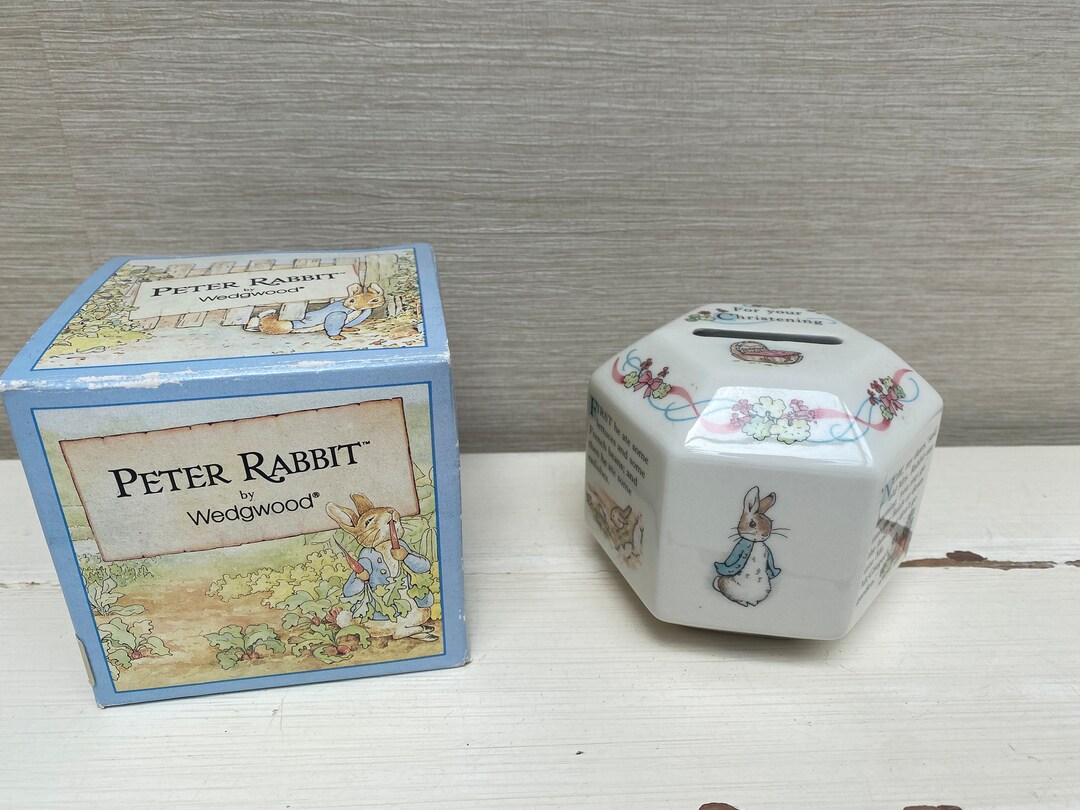 1992 Vintage Wedgwood Peter Rabbit Beatrix Potter Small Money Box in ...