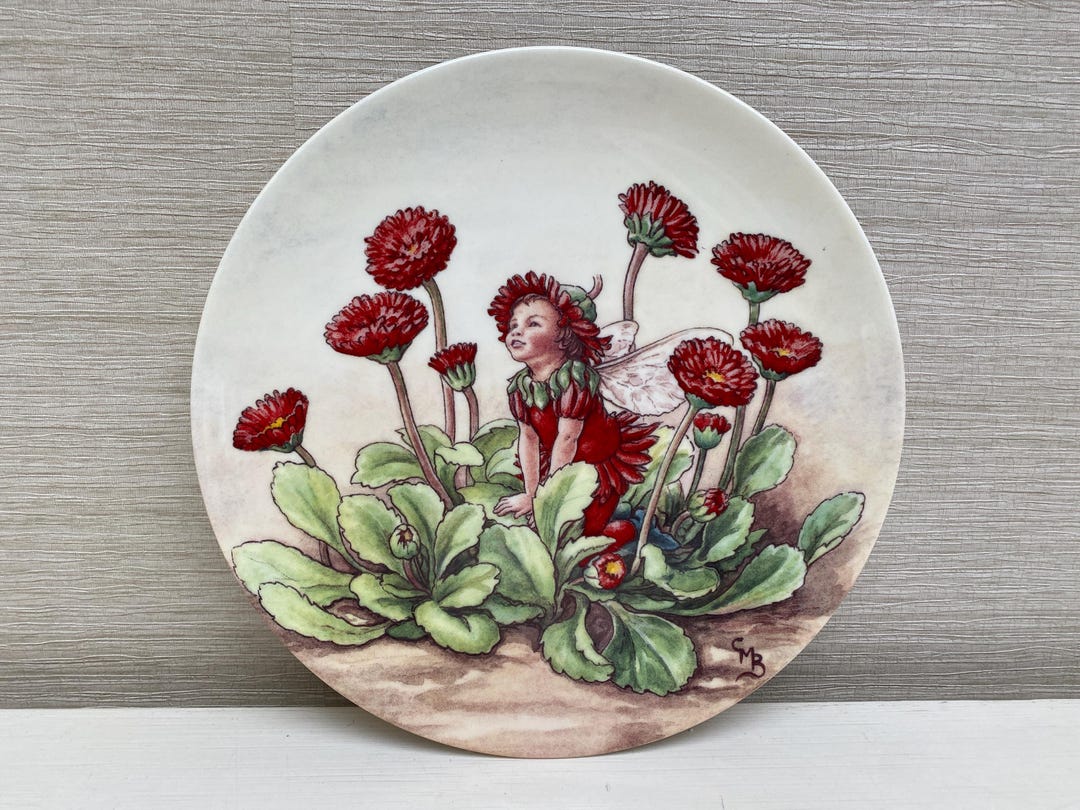 Wedgwood Flower Fairy Double Daisy Fairy Collectable Plate Cicely Mary ...