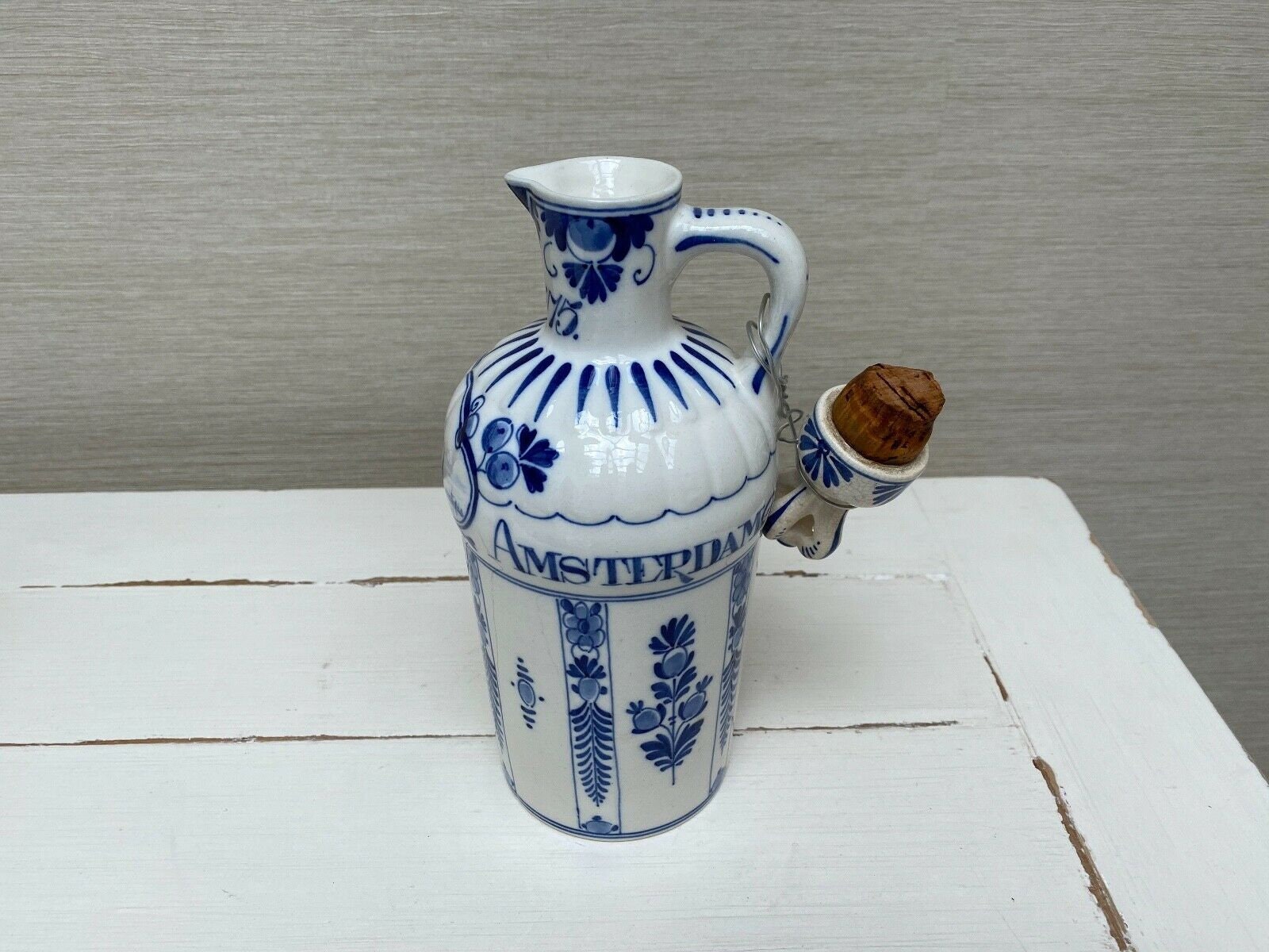 Delft Antique Pitcher / Jug With Stopper Blue & White - Etsy