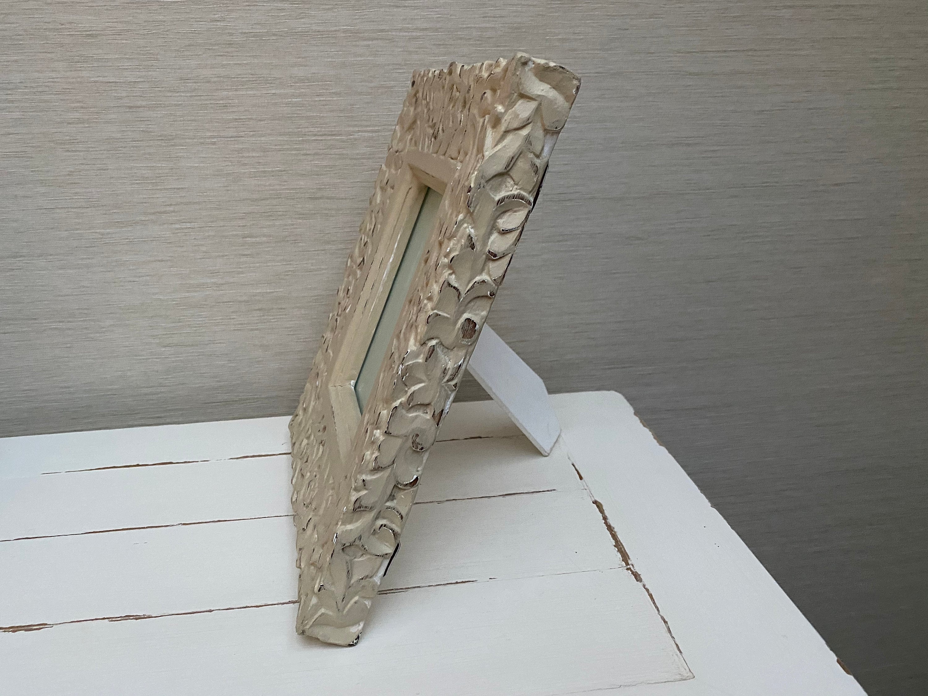 Shabby Chic Beige Wooden Thick Photo Frame - Etsy