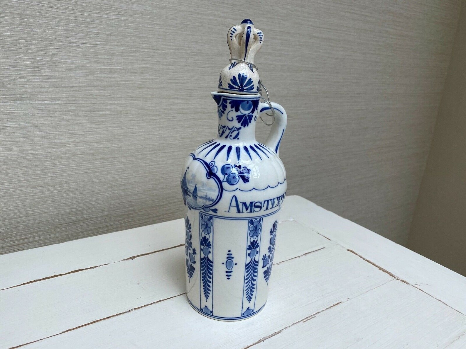 Delft Antique Pitcher / Jug With Stopper Blue & White - Etsy