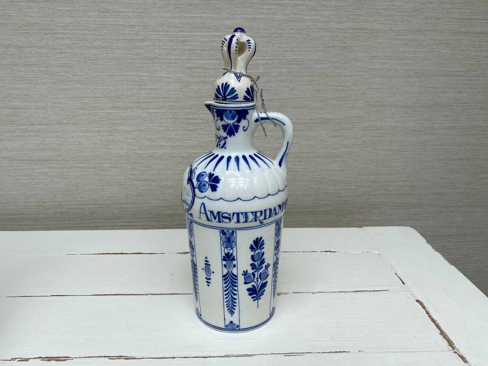 Delft Antique Pitcher / Jug With Stopper Blue & White - Etsy
