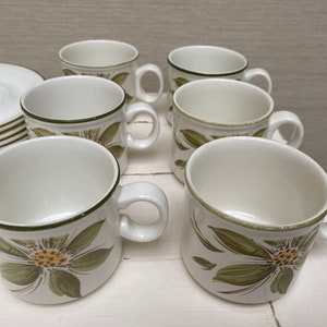 DOVERSTONE Pottery Staffordshire Six Cups, Saucers and Side Plates - Etsy