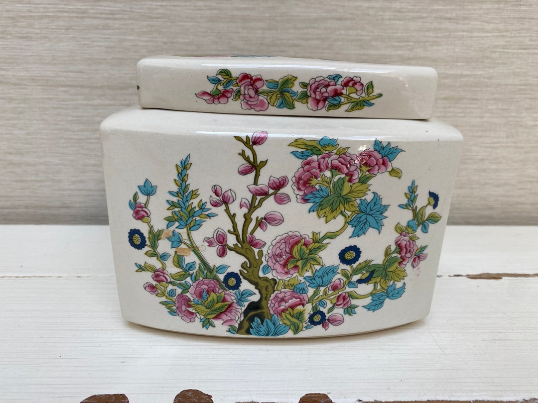 Spur Potteries Vintage Canister - Indian Tree Design - Etsy