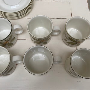 DOVERSTONE Pottery Staffordshire Six Cups, Saucers and Side Plates - Etsy