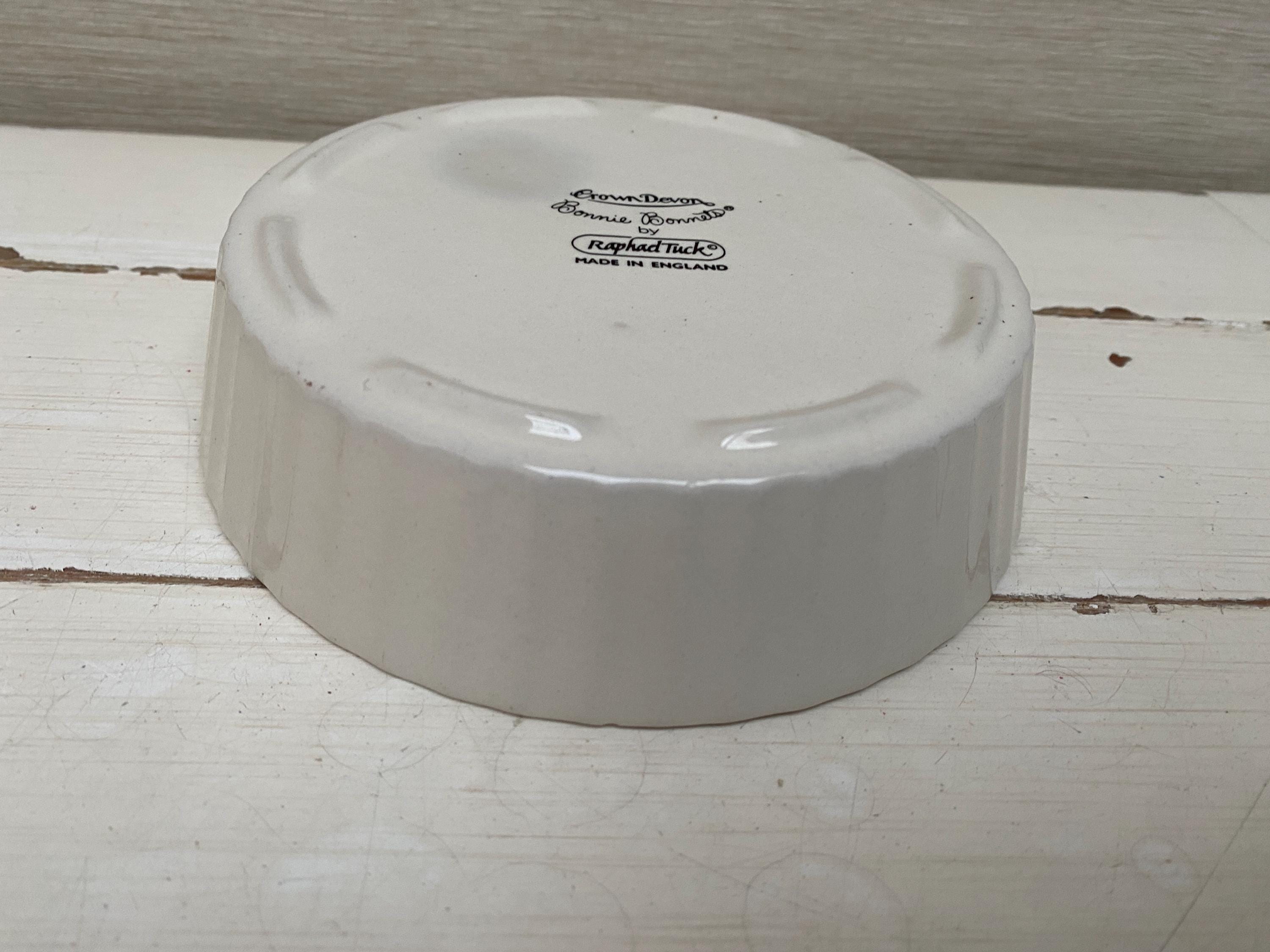 Vintage Crown Devon - Bonnie Bonnets - Fluted Edge Flan Pie Dish ...