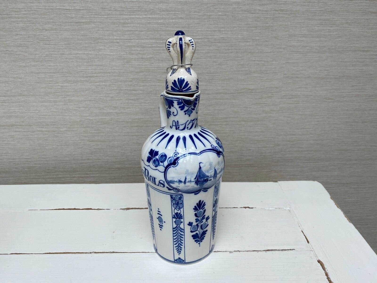 Delft Antique Pitcher / Jug With Stopper Blue & White - Etsy