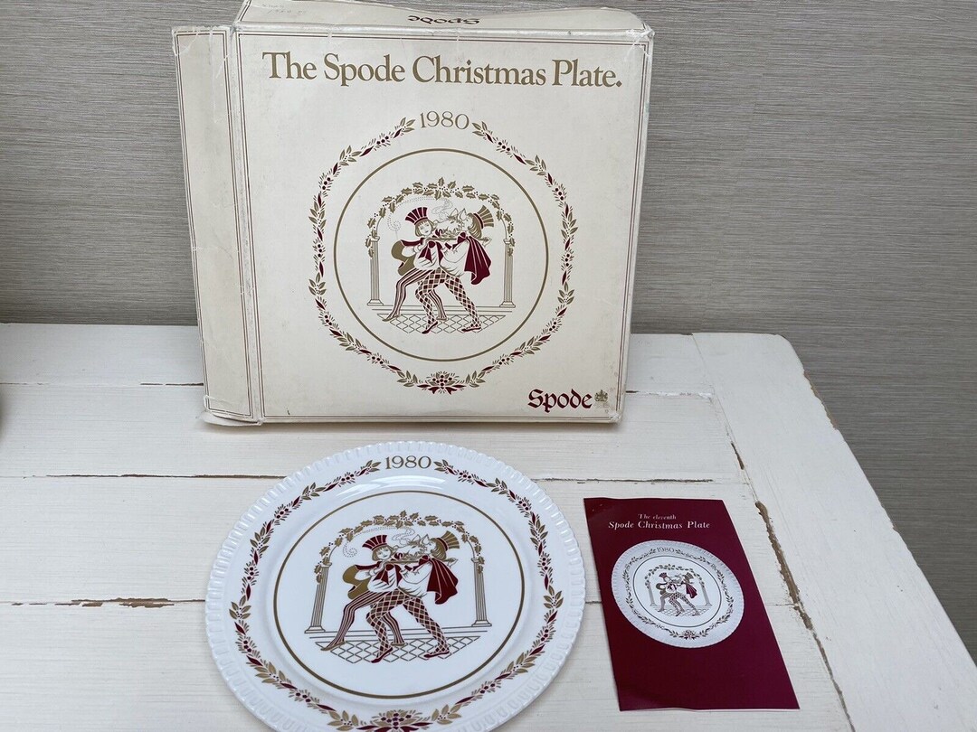 Vintage Spode Collectors Christmas Plate 1980 - Boars Head Carol - Etsy