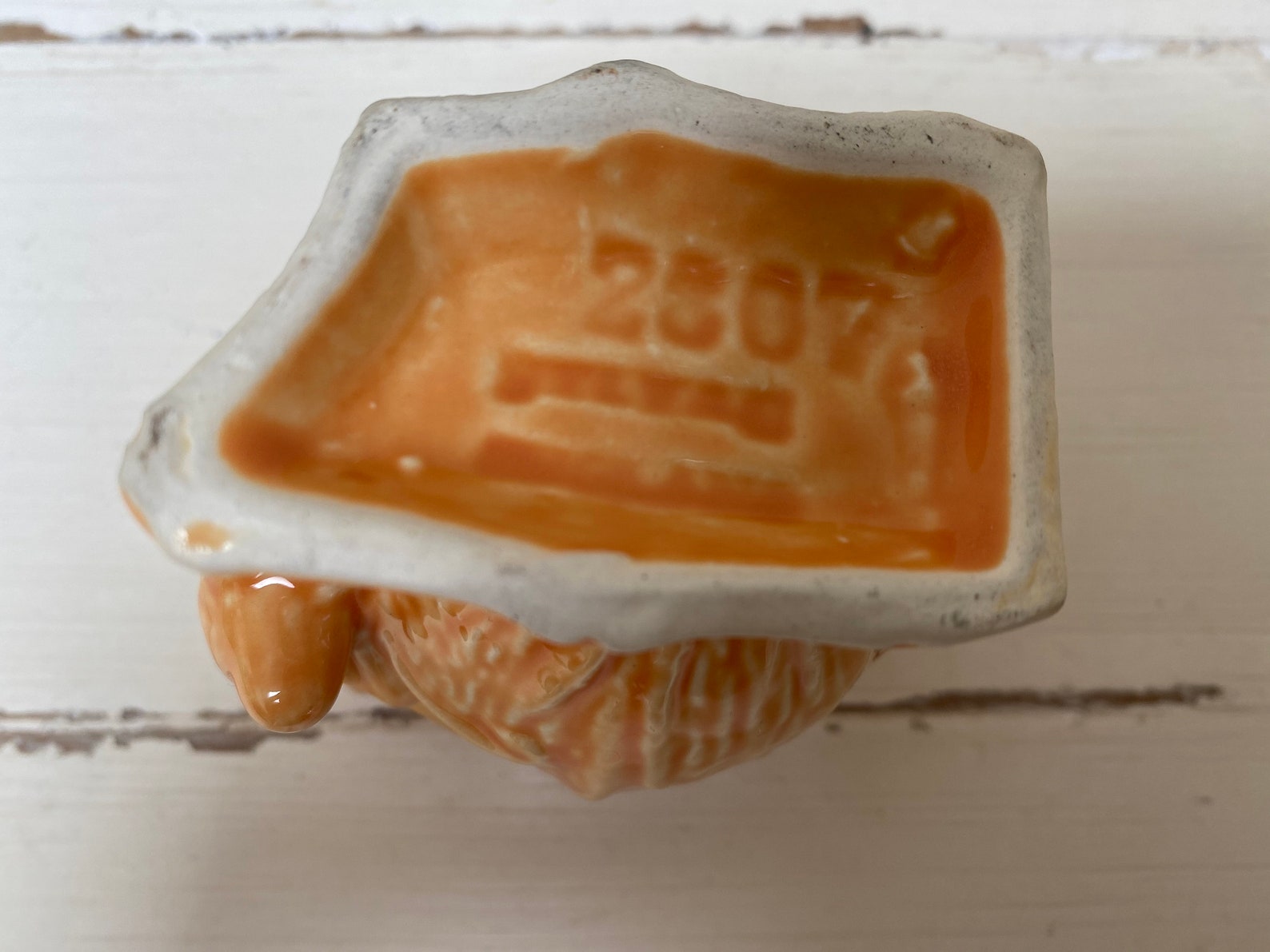 Sylvac Orange Small Monkey Pot 2307 - Etsy