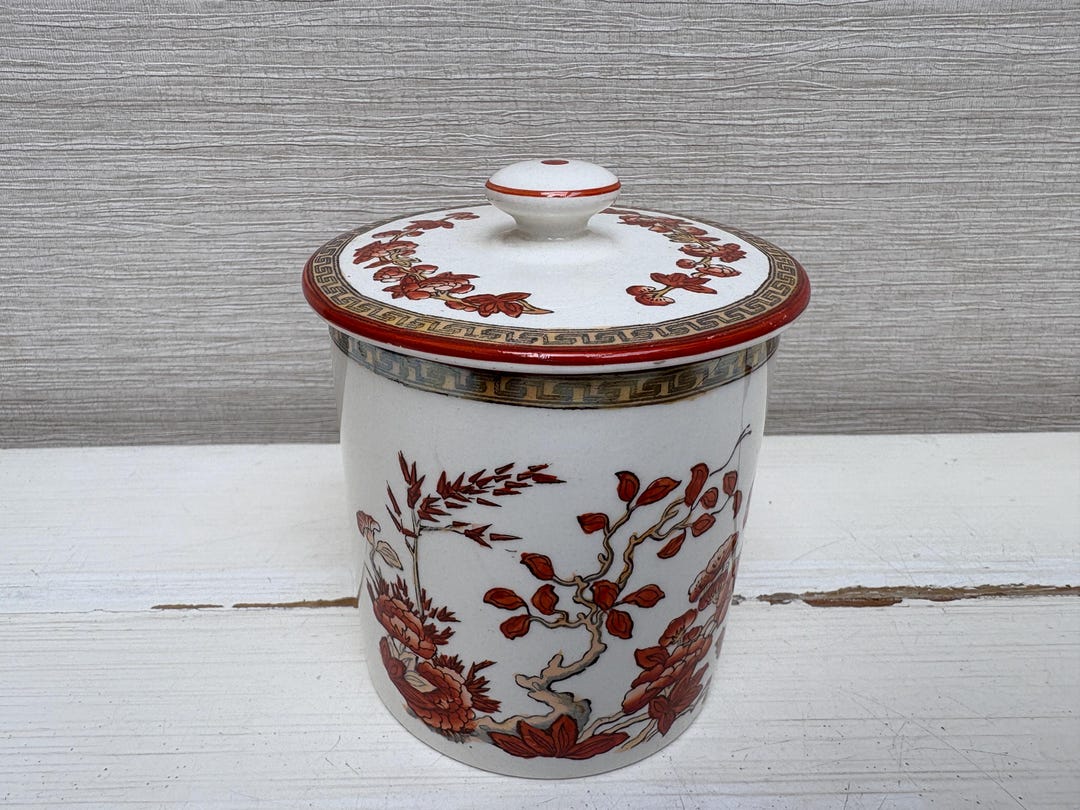 Vintage 1950s Copeland Spode “india Tree” Conserve Pot With Lid - Etsy