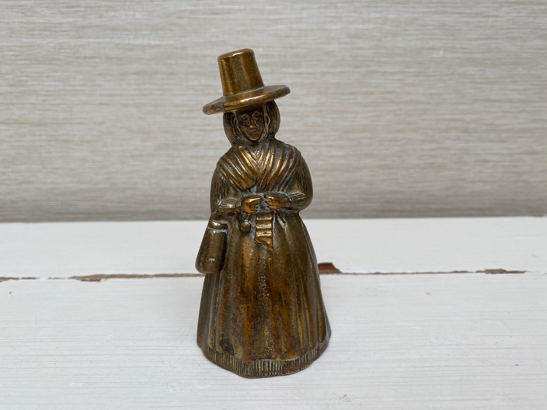 Vintage Metal Lady in Costume Dress Bell - Etsy