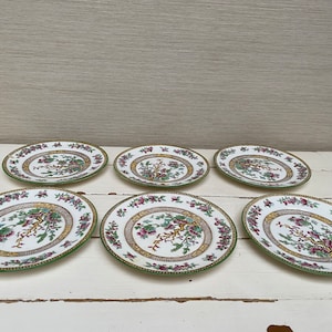 Set of Six Vintage Foley Art Peacock Pottery 'indian Tree' Small Tea ...