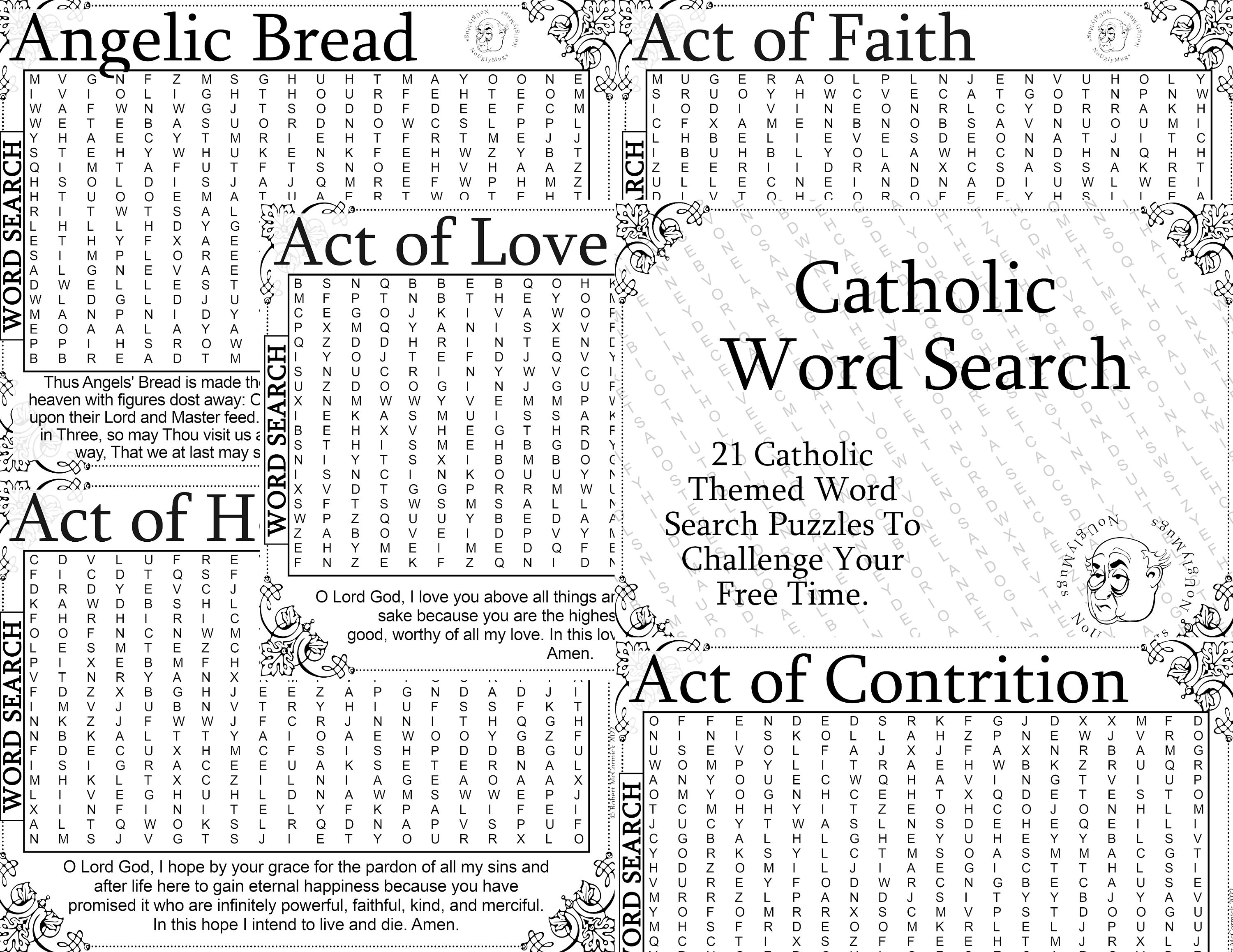 Catholic Prayers Word Search | Digital Download | Download Only | No ...