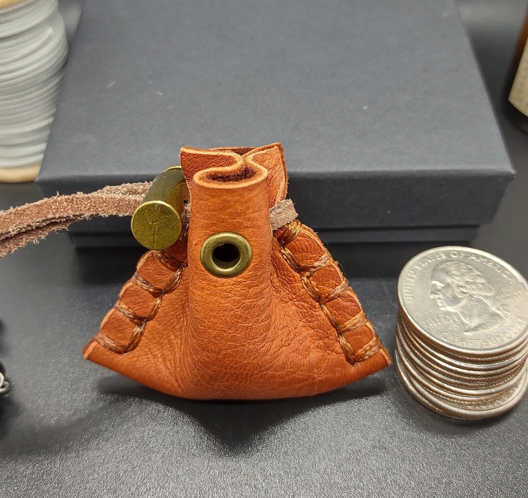 TINY Deerskin Leather Drawstring Pouch for Rings, Earrings, Coins ...