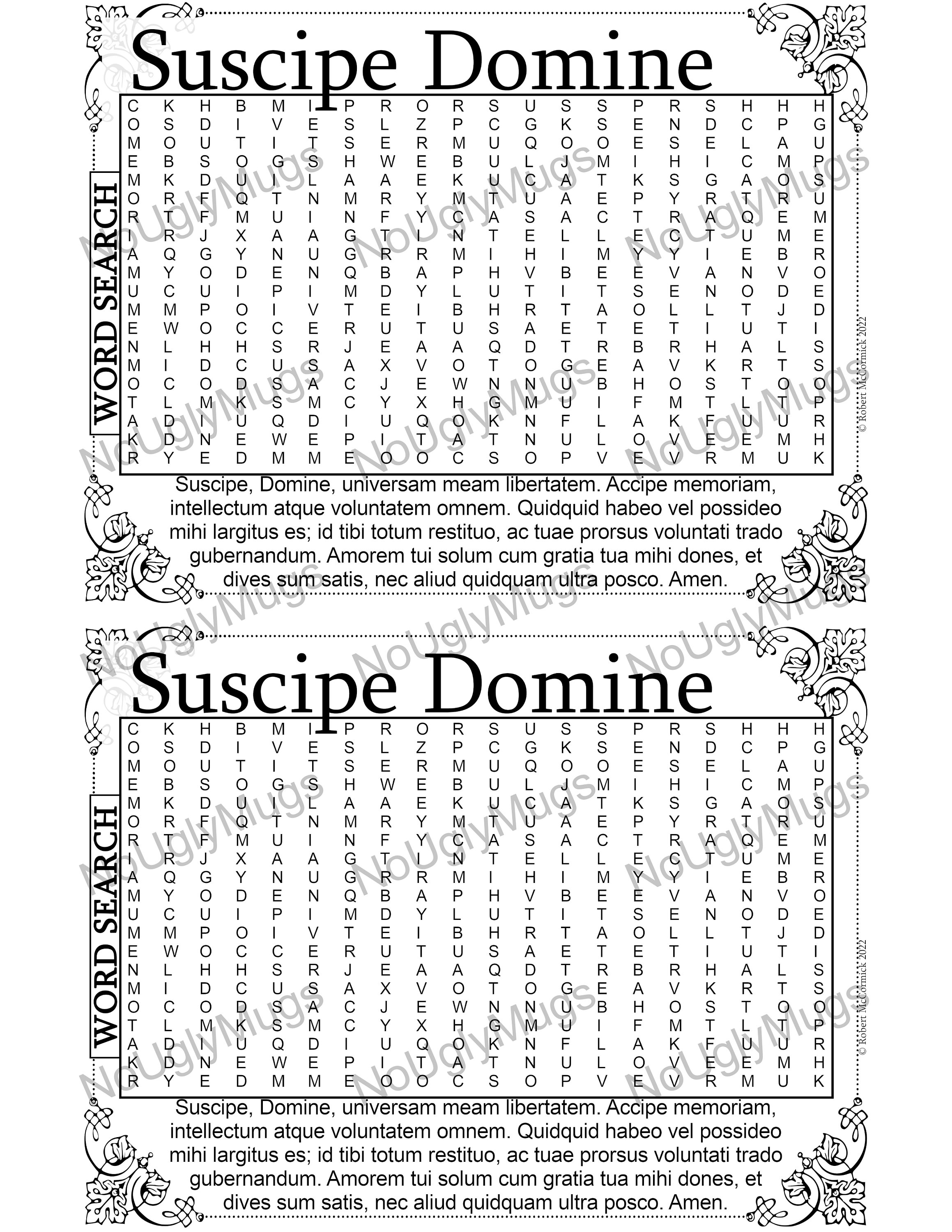 Catholic Prayers Word Search Digital Download Download - Etsy