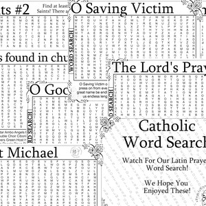 Catholic Prayers Word Search | Digital Download | Download Only | No ...