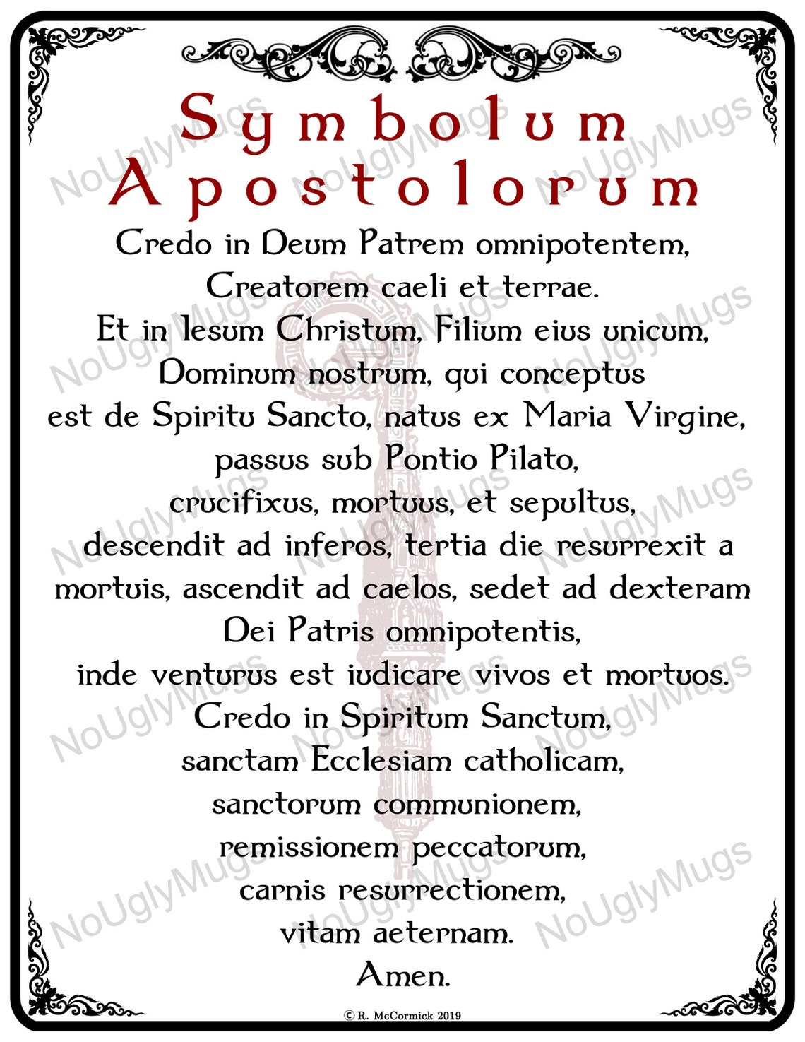 Digital Download: Symbolum Apostolorum Apostles Creed Latin - Etsy