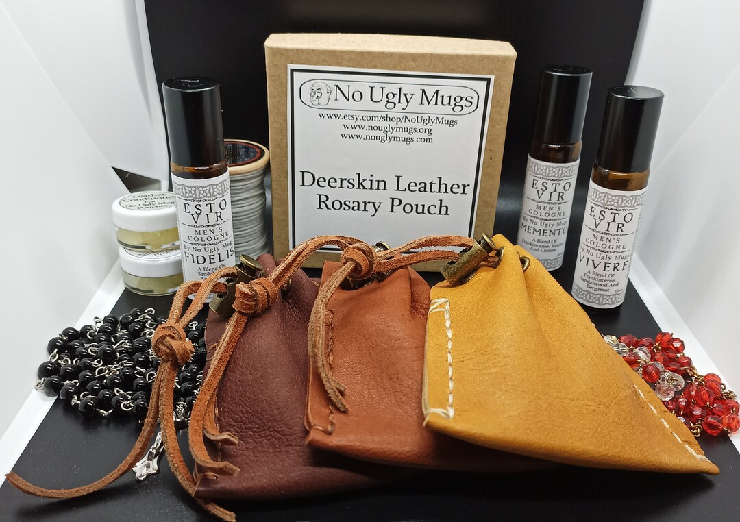 Deerskin Leather Drawstring Rosary Pouch - Etsy