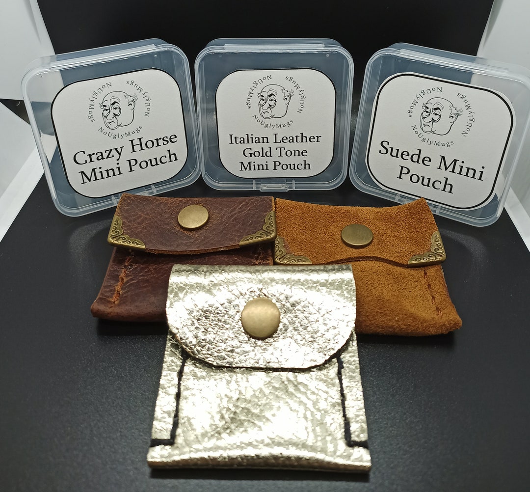 Handmade Leather Mini Pouches for Rings, Earrings, Coins, Rosaries ...