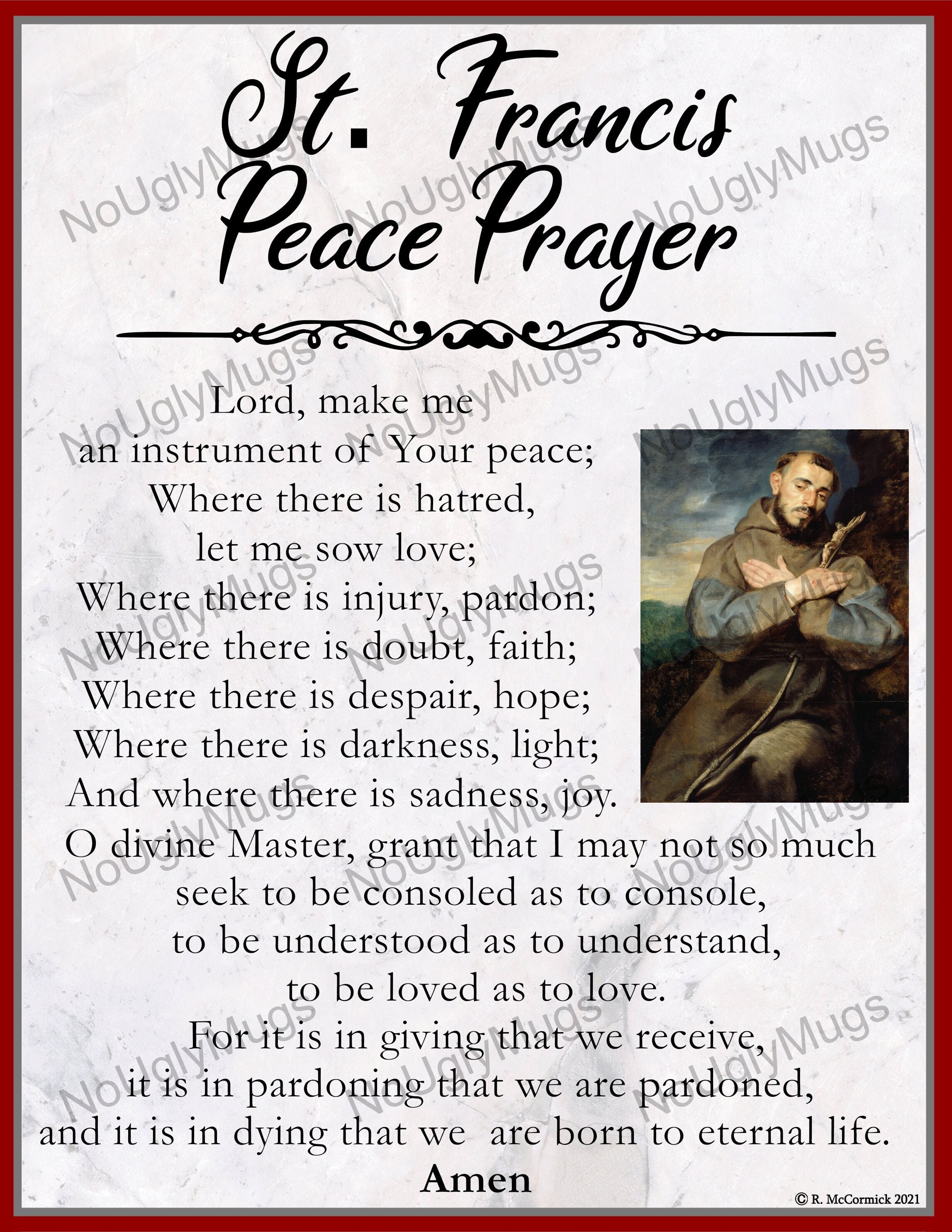 Digital Download: St. Francis Peace Prayer - Etsy