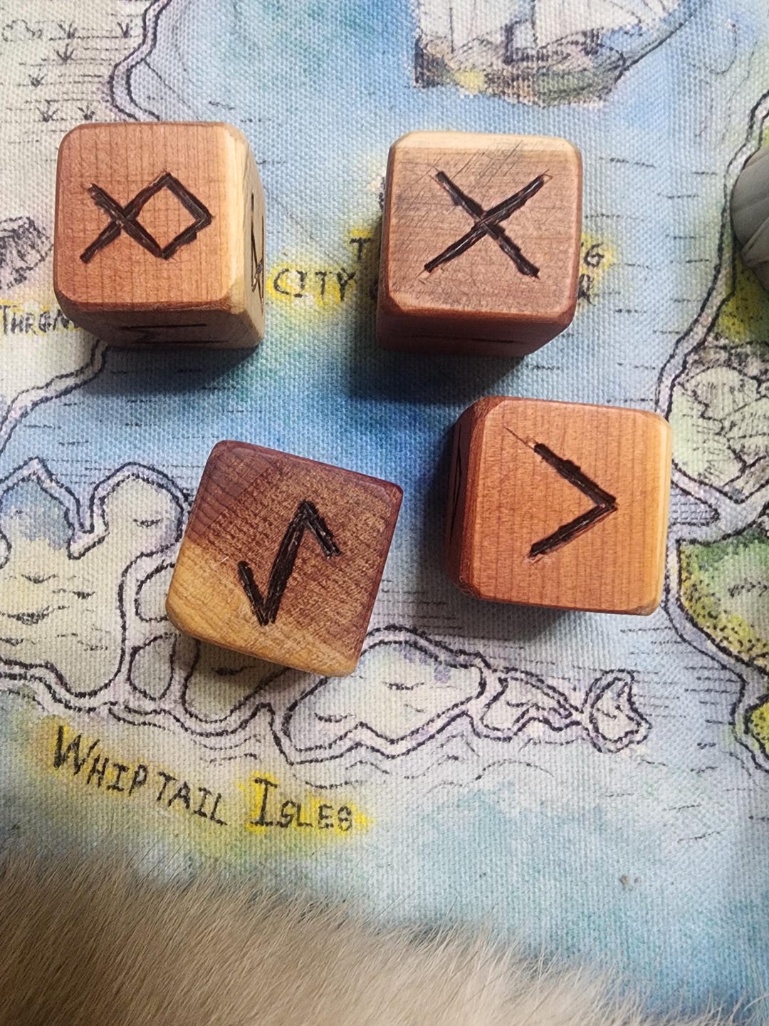 Cedar Wood Elder Futhark Rune Dice - Etsy