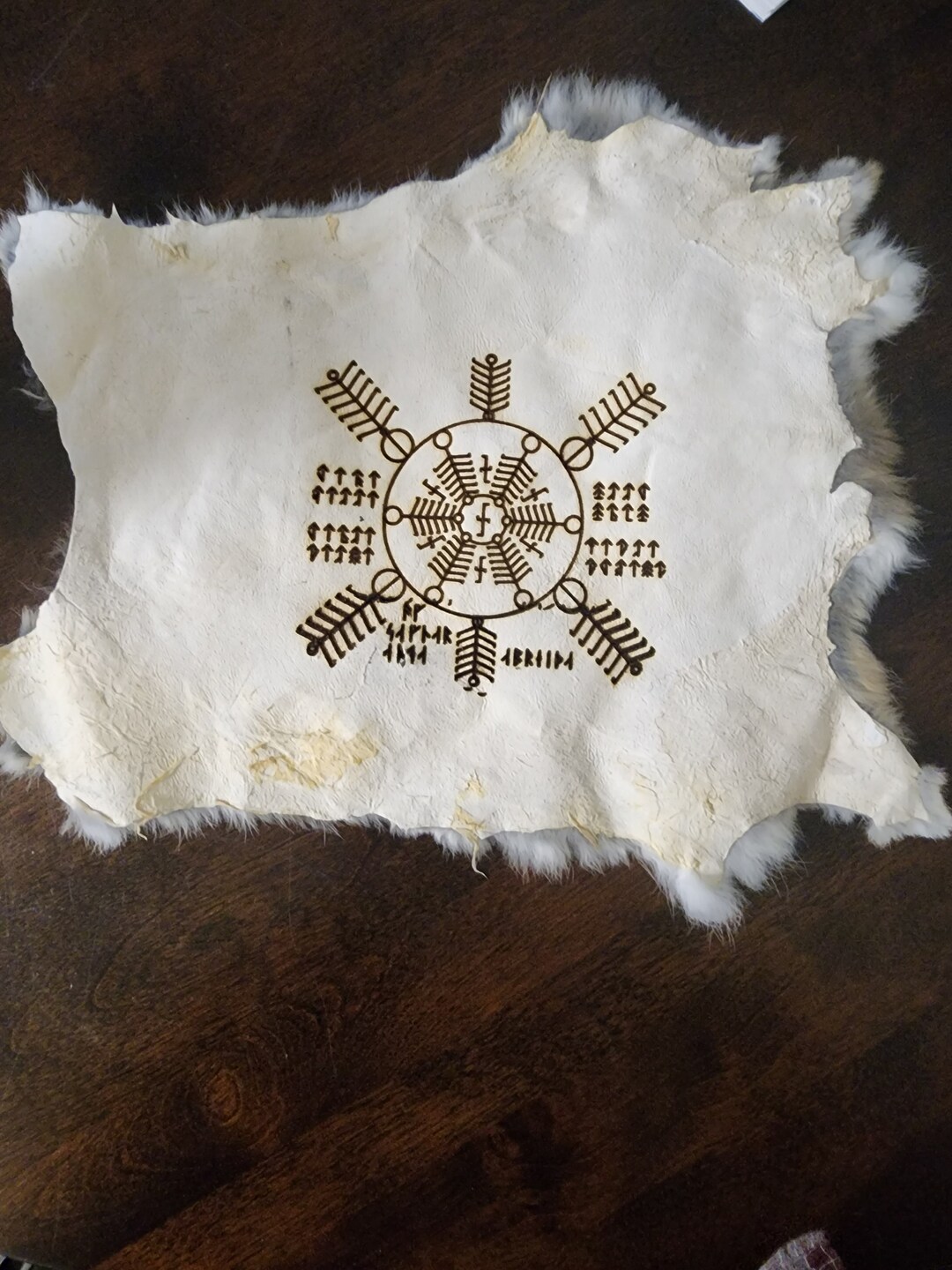 Engraved Rabbit Pelt Protectice Stave of a Speaking Spirit - Etsy