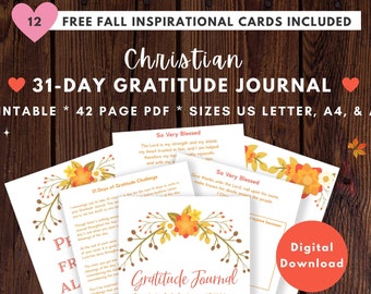 Christian Gratitude Journal Printable - Etsy