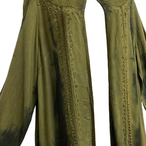 Missy Plus Green & Black Tie-dye Stonewashed Bohemian Bolero Jacket ...
