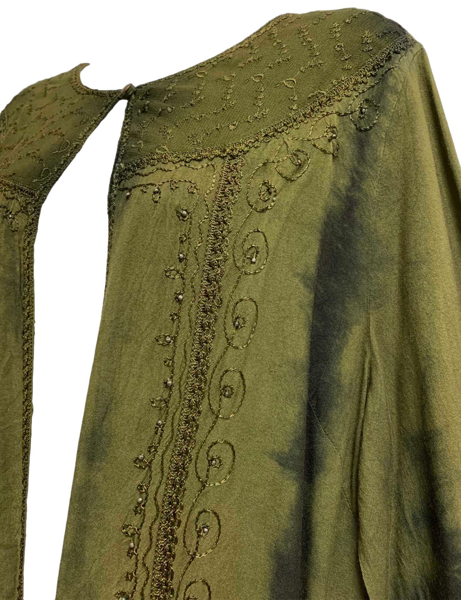 Missy Plus Green & Black Tie-dye Stonewashed Bohemian Bolero - Etsy