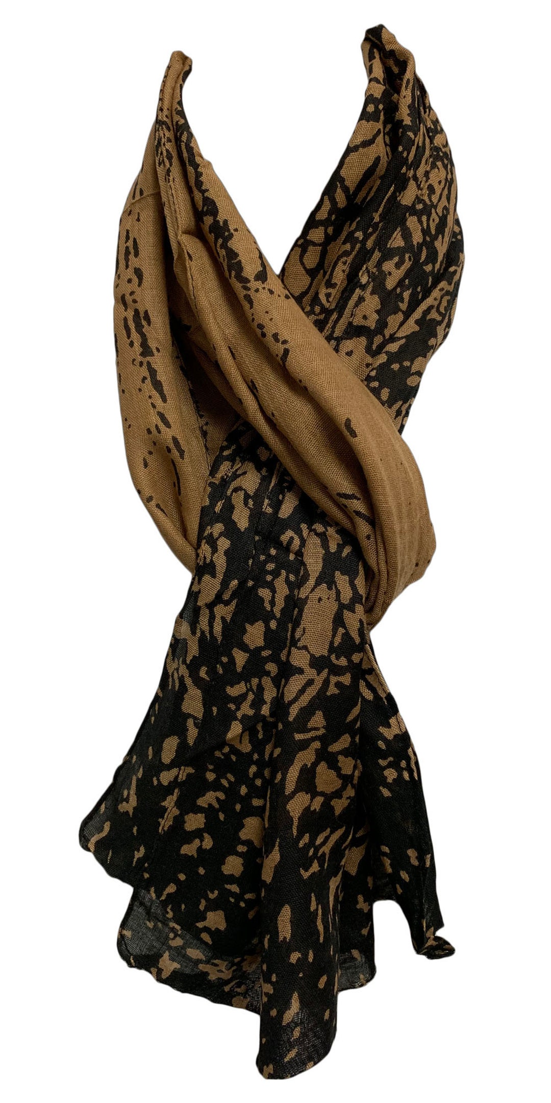 Brown Black Earth Tone Indian Cotton Long Scarf Stole Wrap JK261 - Etsy