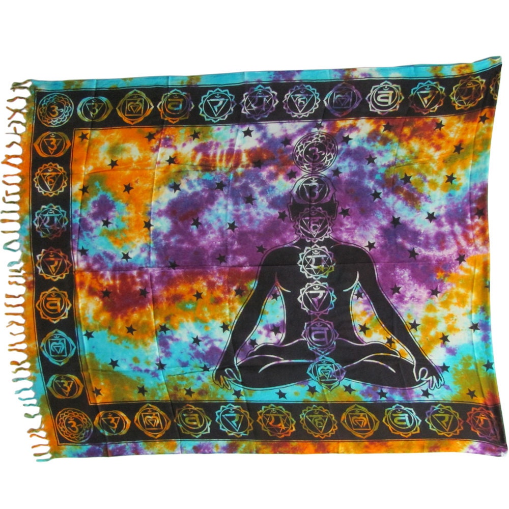 Seven Chakra Tie-dye Yoga Meditation Altar Cloth Prayer Shawl - Etsy