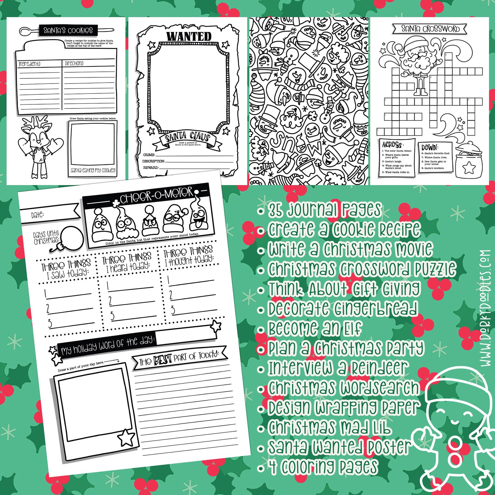 Christmas Journal for Kids Printable - Hours of Holiday Fun Activities ...