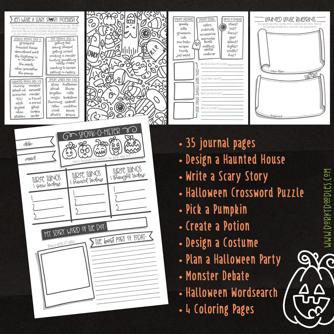 Halloween Journal for Kids Printable - Hours of Spooky Fun Activities ...