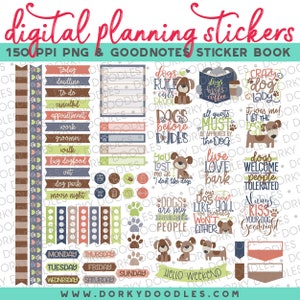 Dog Lovers Digital Planner Stickers - Dog People Sticker Book for ...