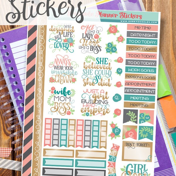 Reading Love Print and Cut Planner Stickers Book Lovers Printable ...