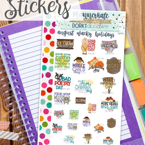 Wacky September Print and Cut Planner Stickers Crazy - Etsy