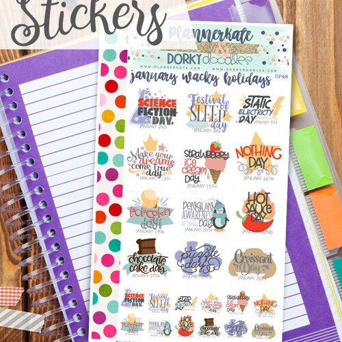 Wacky October Print and Cut Planner Stickers Crazy October - Etsy