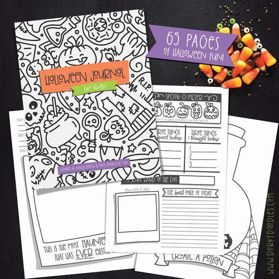 Halloween Journal for Kids Printable Hours of Spooky Fun - Etsy