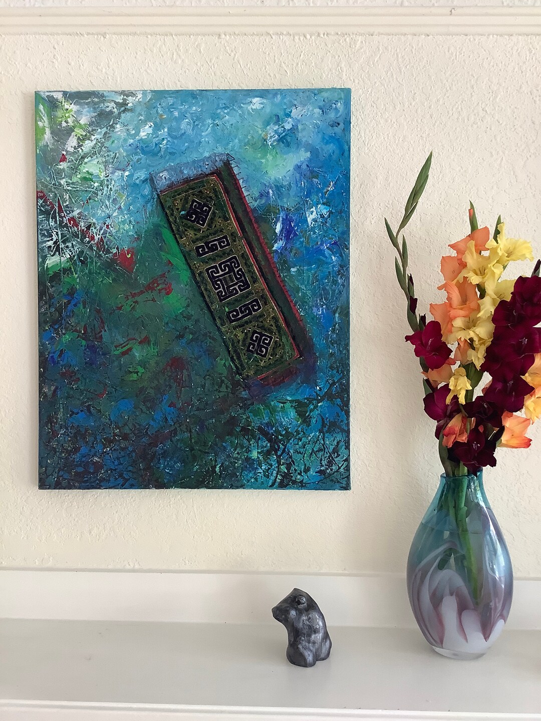 Hmong Mixed Media Oil and Tapestry Canvas Painting Art - Etsy