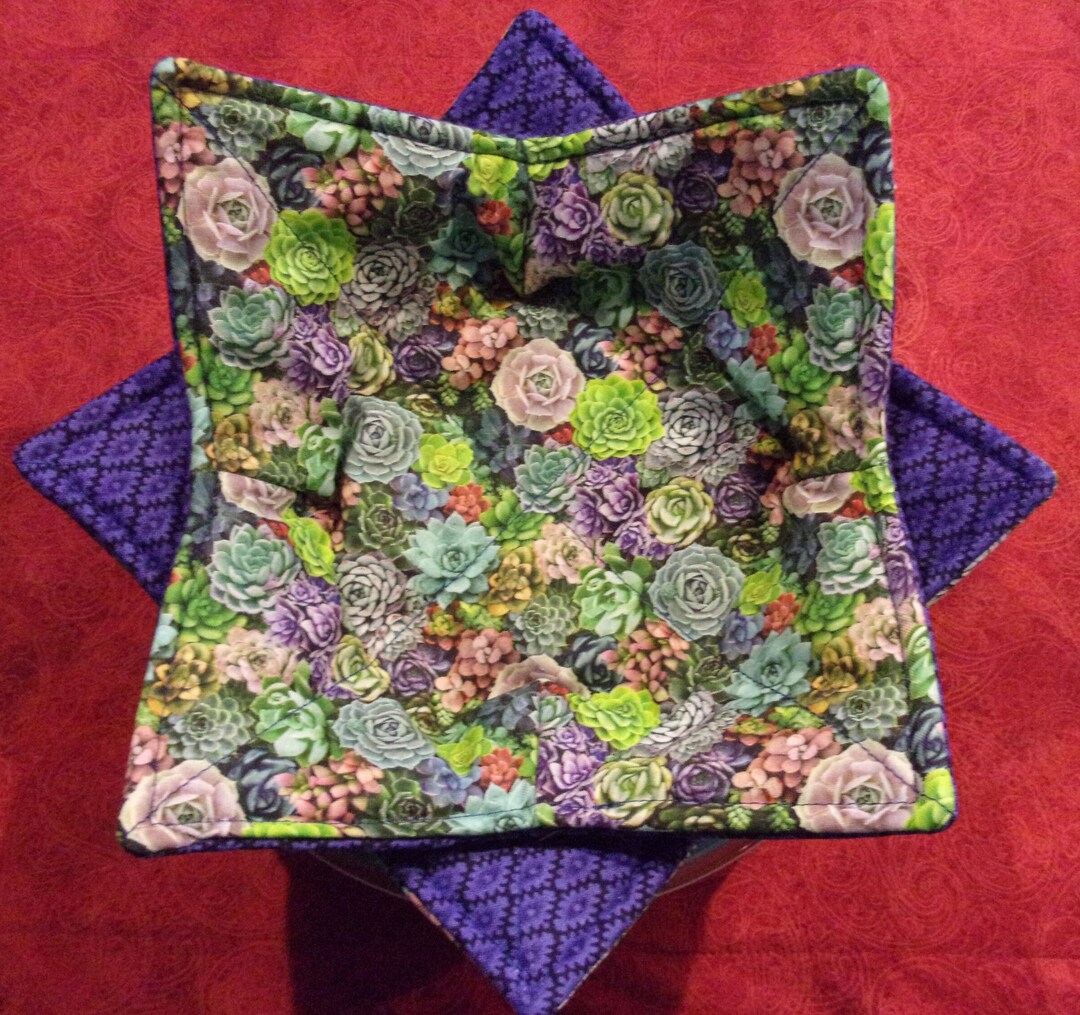 Microwave Bowl Cozy Set, Bowl Hot Pads, Succulent Kitchen Decor ...