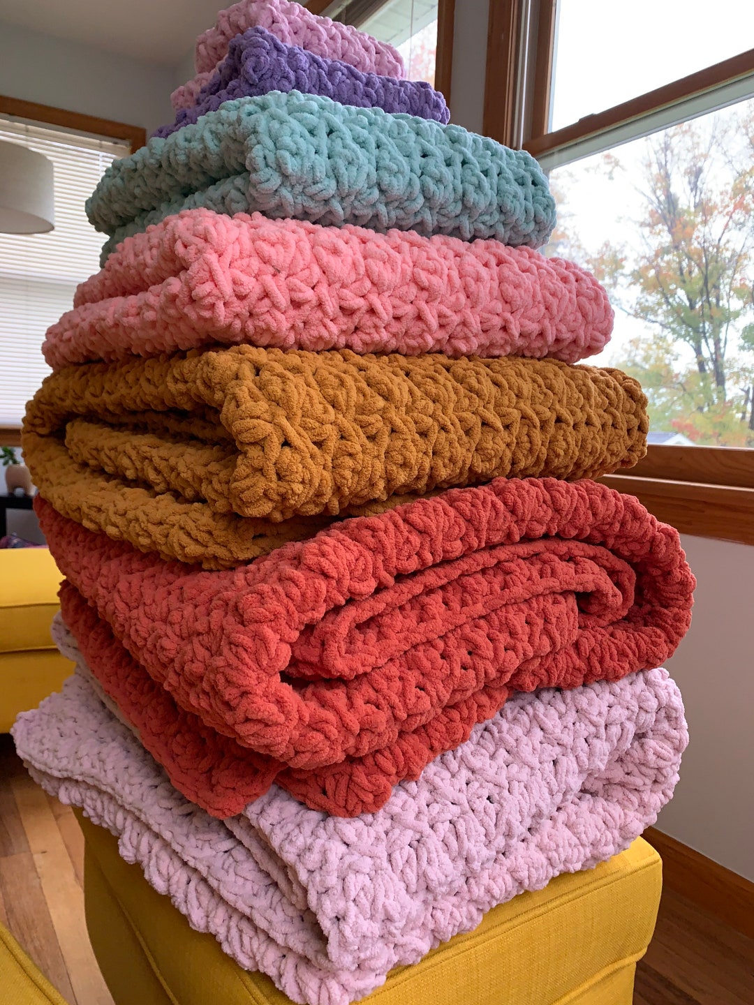 Blanket Crochet Pattern, Bernat Blanket Pattern, Sizes for Whole Family ...
