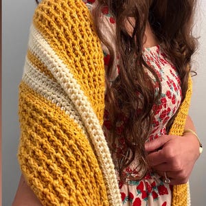 Crochet Shawl Pattern, DK Yarn Crochet Pattern, Sugar Wafer Shawl, Food ...
